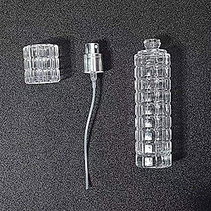 Spray Bottle, Refillable Bottle, Travel Portable Perfume Atomizer Skin Care Tool, Empty Sample Vials Dispenser, Transparent Cosmetic Container(Gold)