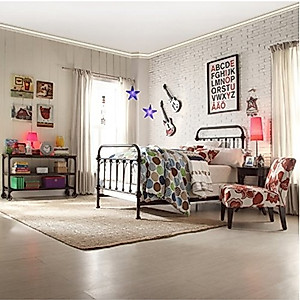 Giselle Antique Dark Bronze Graceful Lines Victorian Iron Metal Bed (Full Size)