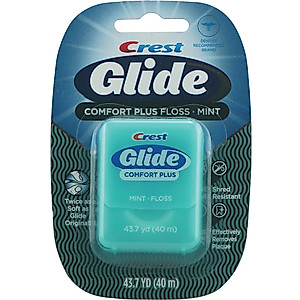 Oral-B Glide Pro-Health Comfort Plus Dental Floss, Mint, 43.7-Yard Dispenser, (Pack of 6)