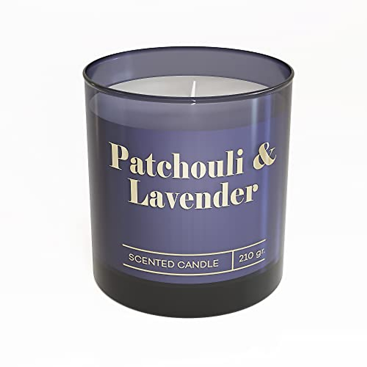 RAKLE Candles for Home Scented – Patchouli Lavender Scented Candle 7.4 oz – Premium Soy Wax Blend Candle Jar with Lid for Home, Meditation, Aromatherapy – Delightful Long Lasting Scents