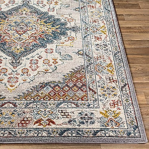 Artistic Weavers Anja Oriental Medallion Area Rug,5'2" x 7',Grey