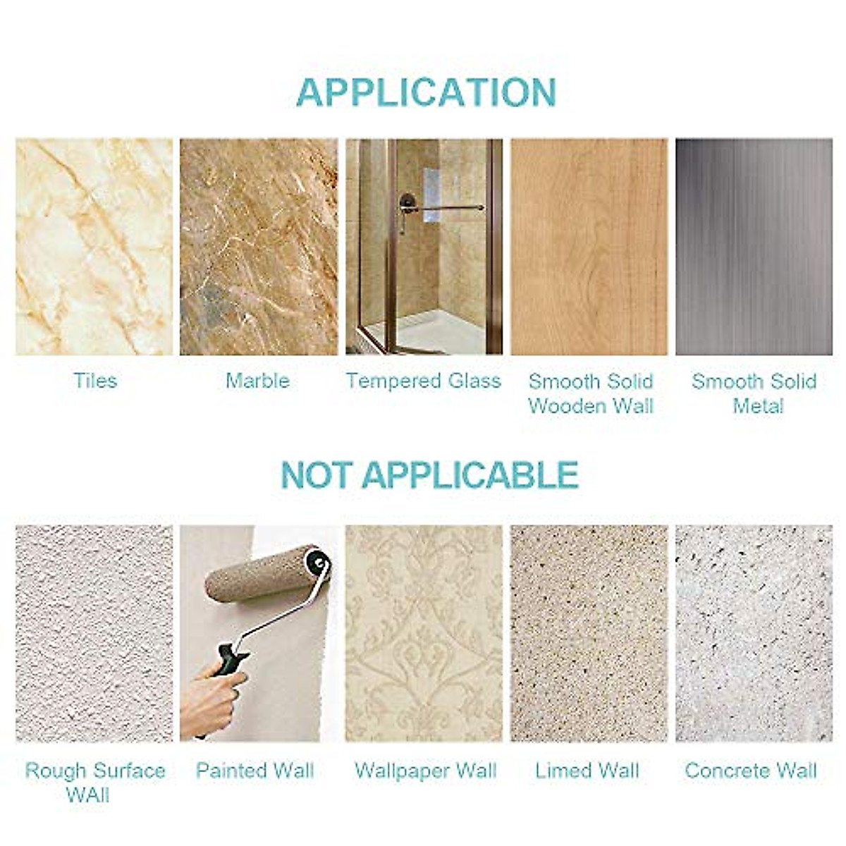 Orimade Adhesive Shower Caddy 2 Pack bundle with Adhesive Hook Sticker 2 Pack