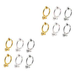 EXCEART 36 Pcs Cuff Earrings Ear Rings Earrings for Unpierced Ears Ear Cuff Piercing Wrap Earrings Ear Cuff Gold Earrings Backs for Studs Silver Ear Cuffs Ear Clips Metal Accessories