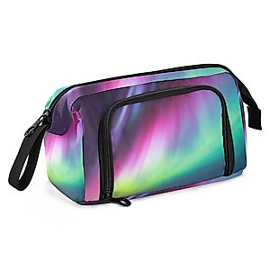 Glaphy Colorful Northern Lights Aurora Borealis Pencil Case Large Capacity Pencil Pouch Bag Pen Carrying Case Zipper Storage Stationery Bag for Office College School