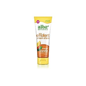 ALBA BOTANICA Cream Shave,Mango Vanilla, 8 OZ (Pack of 2)
