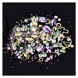 NHBT YU Mixed Cone Point Flat Back Rhinestone Box Crystal Imitation Diamond for Epoxy Resin Silicone Mold Jewelry Making Components DIY T87 (Color : Style08, Size : 1box)