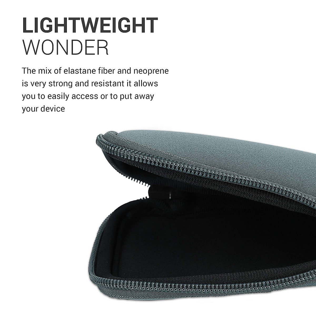 kwmobile Carrying Case Compatible with Nintendo 3DS XL - Neoprene Console Pouch with Zipper - Grey