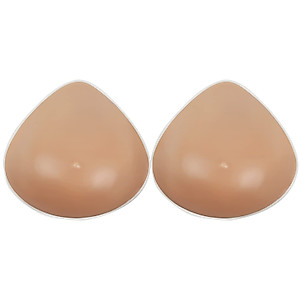 IVITA One Pair D Cup Triangle Shape Silicone Breast Forms Fake Boobs for Mastectomy Prosthesis Crossdresser Transgender Cosplay Bra Enhancer inserts Pads
