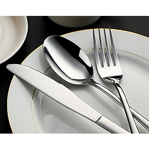 Silverware Set, 20-Piece Stainless Steel Flatware Cutlery Set Service for 4, Include Knife/Fork/Spoon, Mirror Polished and Dishwasher Safe