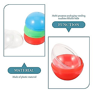 ABOOFAN Gum 50pcs Small Round Capsules Clear Containers Toys Empty Fillable Capsules Twisted Balls for Gumball Vending Machines Surprise Gift Vending Machine