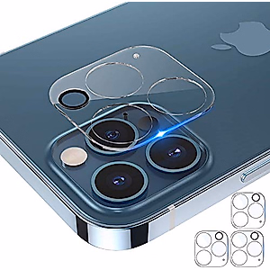 [3Pcs] Tensea Camera Screen Protector Compatible with iPhone 12 Pro Max 6.7 inch, Tempered Glass Camera Lens Protector, HD Clear, Full Edge to Edge Cover, Case Friendly (3)