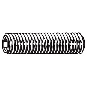Socket Set Screw, Flat, 10-24x3/16, PK100