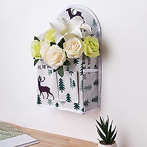 ZiMWoo 2 Packs Wall Hanging Storage Bag with Sticky Hook, Hanging Wall Basket Organizer for Bedroom Kitchen Dormitory, Waterproof Hanging Storage Organizer for Bathroom,Hanging Closet Basket