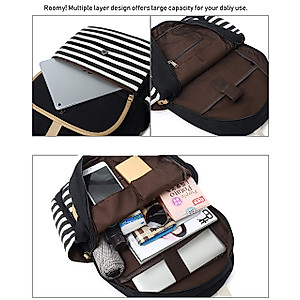 Geek-M Backpack set Canvas School Bag Teens Boys/Girls Book Bag Middle School Backpack