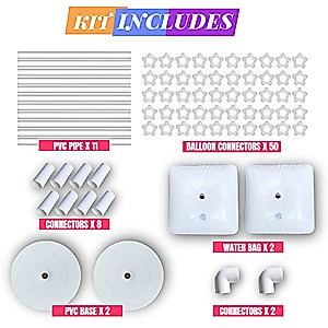 Balloon Column Stand Kit for Floor - 5 Feet Tall Set of 2 Balloon Columns,Balloon Arch Kit with Base and Pole,Balloon Tower Decorations for Wedding, Birthday Party and Event Decorations