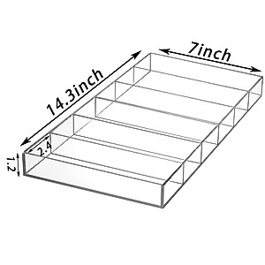 SOUJOY 2 Pack Acrylic Sunglasses Organizer, 6 Slot Clear Eyeglasses Storage Case, Stackable Eyewear Display Tray for Sunglasses, Fashion Eye Wear, Protective Glasses