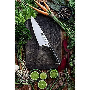 Dalstrong Gladiator Elite Series Forged High Carbon German Steel Chef Kitchen Knife with Black G10 Handle, 6 Inches, Sheath Included