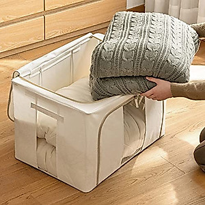 Clothing storage bags with zipper and Iron frame,2 Pack 40L,Closet organizers and storage bins,Closet sweater organizer,Quilt storage bin under bed,Kids&baby&Adult airtight clothing storage containers