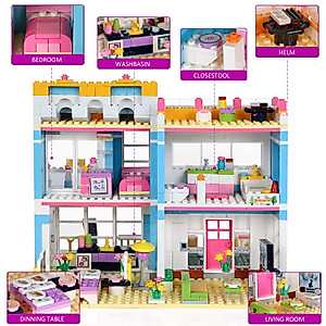 VIOSEBN Friends House Building Kit, Family Friends House Building Blocks Sets, Creative Roleplay Toy Christmas Birthday Gift for Kids Boys Girls Age 6-12 Years 1009 Pieces
