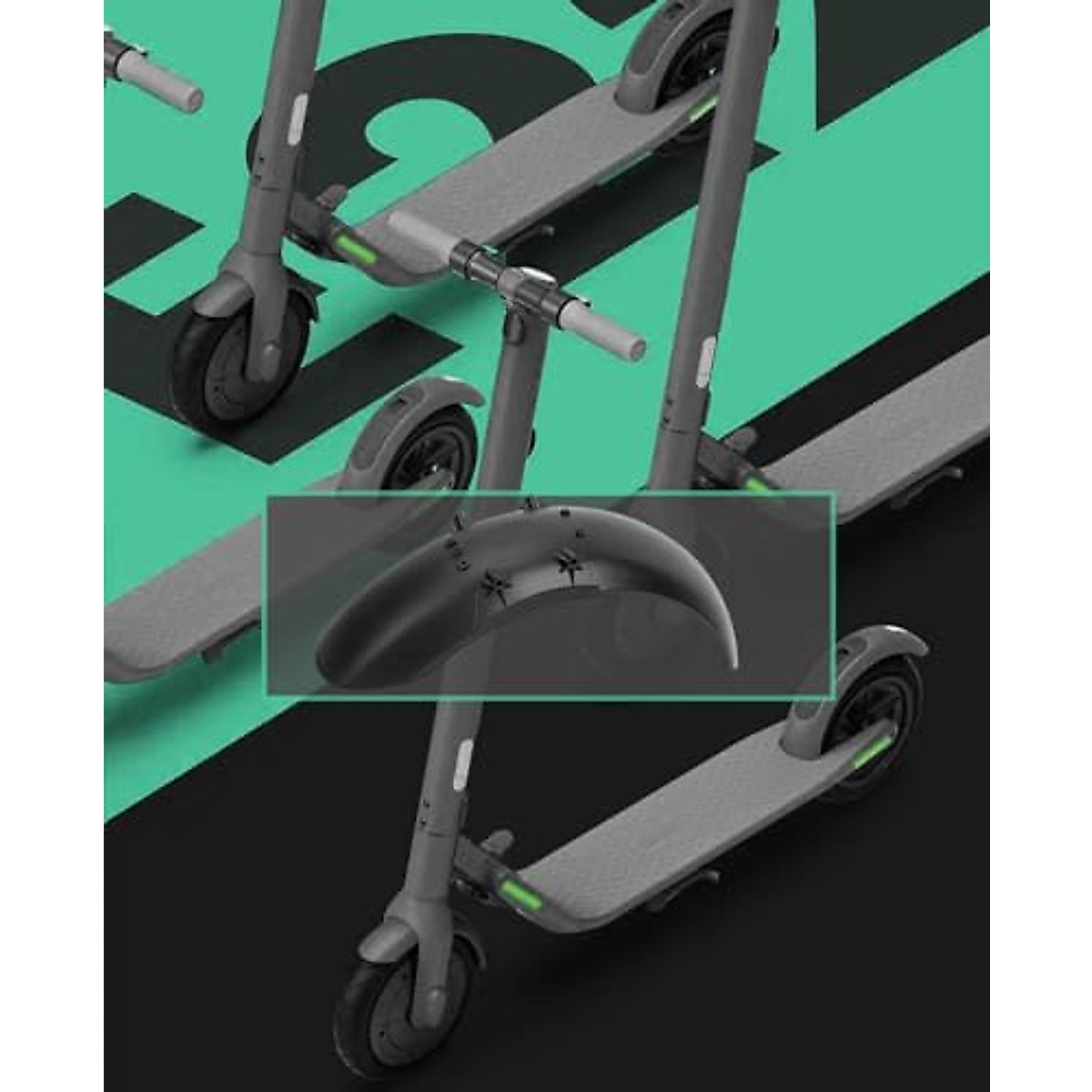 WELLSTRONG Scooter Front Fender Replacement for Electric Scooters Ninebot ES1/ES2/ES3/ES4 Kick Scooter Fender Repair Part Mud Fender