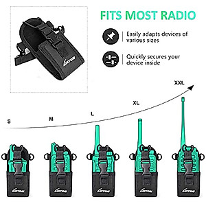 Radio Holster Radio Strap Firefighter EMS EMT Bundle Set Includes Anti-Sway Strap for Radio Strap,Radio Holder,Shoulder Strap Fits for Two-Way Ham Walkie Talkie Radio Scanner