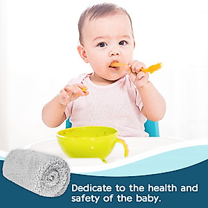 EASTARTIST Burp Cloths for Baby -20" by 10" Ultra Absorbent Burp Cloth, Hand Washcloths,Newborn Towel - Milk Spit Up Rags Burp Cloths for Unisex,Boy, Girl-Burp Cloths Set(Grey,8 Pack)