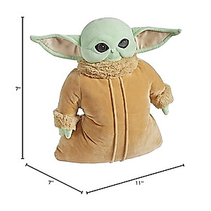 Pillow Pets The Child Grogu Stuffed Animal, Disney Star Wars The Mandalorian Plush Toy, Green
