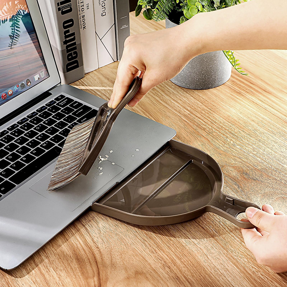 Domensi 12 Sets Small Broom and Dustpan Set Mini Dustpan and Brush Set Hand Broom and Dustpan Set Mini Broom and Dustpan Small Dustpan and Brush Set for Home Table Desktop Floor Kitchen Cars Cleaning