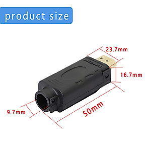 GELRHONR HDMI Solderless Signals Terminal, Gold Plated HDMI Free Welding Connector Breakout Board with Breakout Plastic Cover,Screwdriver