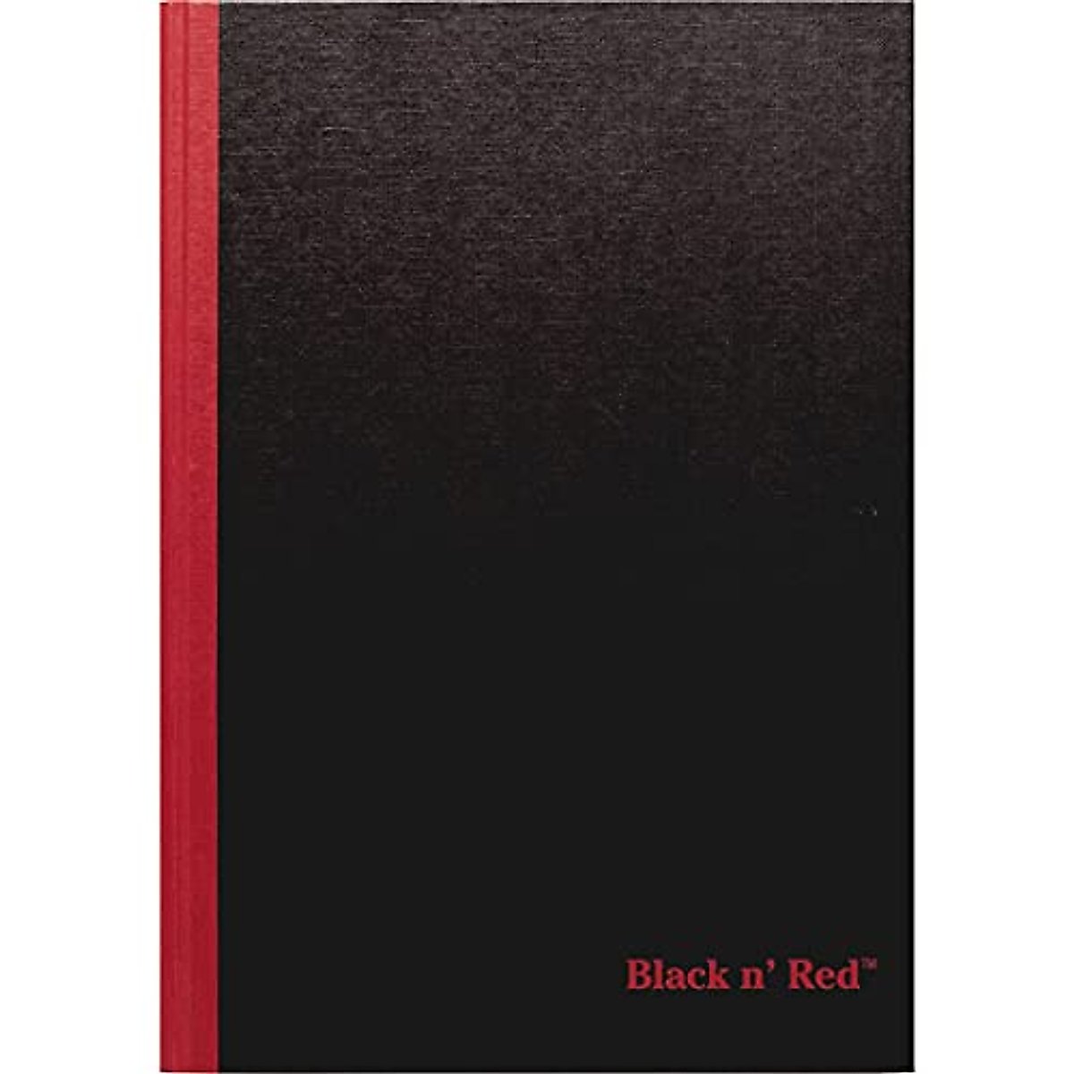 Black n' Red Notebook, Durable Hardcover, Premium Optik Paper, Scribzee App Compatible, Environmentally Friendly, Secure Casebound Binding, 11-3/4" x 8-1/4", 96 Double-Sided Ruled, 1 Count (D66174)