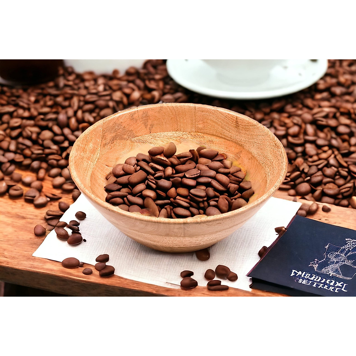 Alpha Living Home Wooden Bowl, Serving Bowl - Crafts Serve for Fruit's, Salads, Popcorn, Salad Spinner, Pasta, Soup, and Fruit - Bowls Looks Absolute Beautiful With Your Kitchen - 12 Inch Bowl