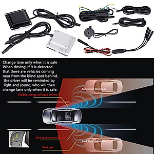 Blind Spot Detection System,Blind Spot Sensor,Blind Spot Detection System,12V Universal Blind Spot Detection Monitoring System Kit B Sensor