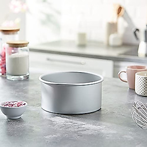 PME Professional Aluminum Baking Pan Round 8 x 4, 8-Inch, Silver