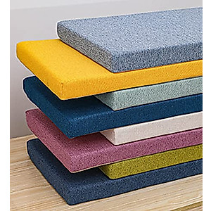 Hruile Elegant Solid Color Bench Cushion, Seat Cushion for Indoor/Outdoor Bench Patio Furniture Swing, Non-Slip Settee Sofa Couch Cushion Dining Chair Pads,31.5x15.7x2in,Yellow