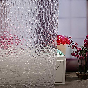 Adwaita Newest Design Shower Curtain Liner, Plastic 3D Bubbles Shower Curtain Liner,No Odors, Eco Friendly (Clear Bubbles)