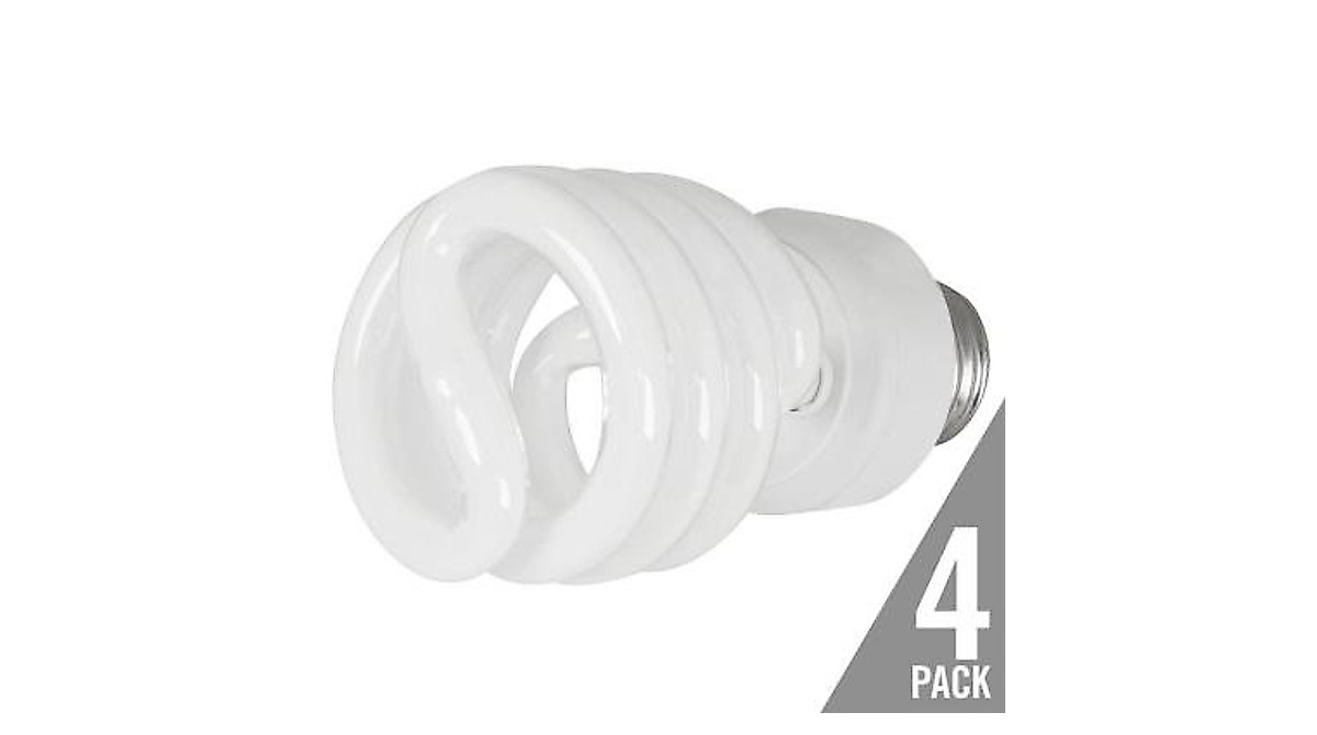 EcoSmart 100W Daylight Spiral CFL Bulb 4-Pack | Energy Efficient Lighting