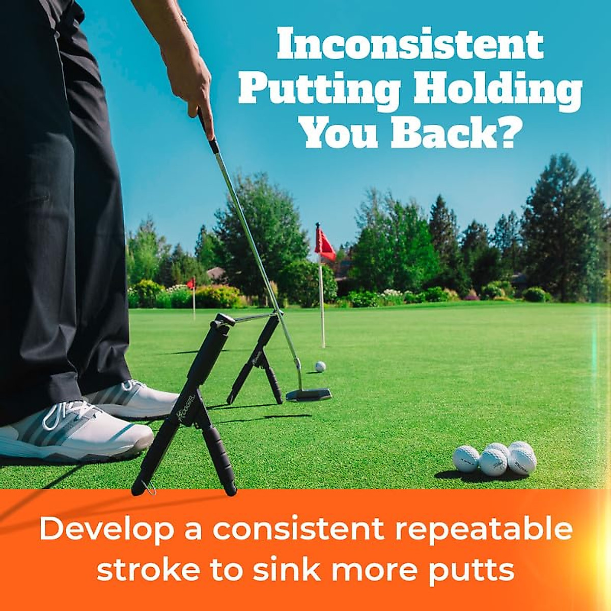 Frogger Golf Arc Angel Putting Training Aid - Helps Correct and Finds Your Proper Putting Stroke using a Pendulum Swing Plane