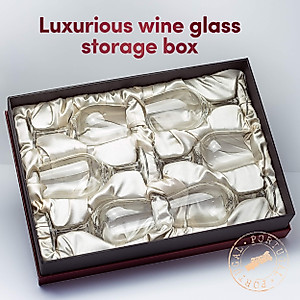 GLASSIQUE CADEAU Port and Dessert Wine, Sherry, Cordial, Aperitif Tasting Glasses | Set of 6 Small Crystal 7 oz Sippers | Mini Short Stem Nosing Taster Copitas