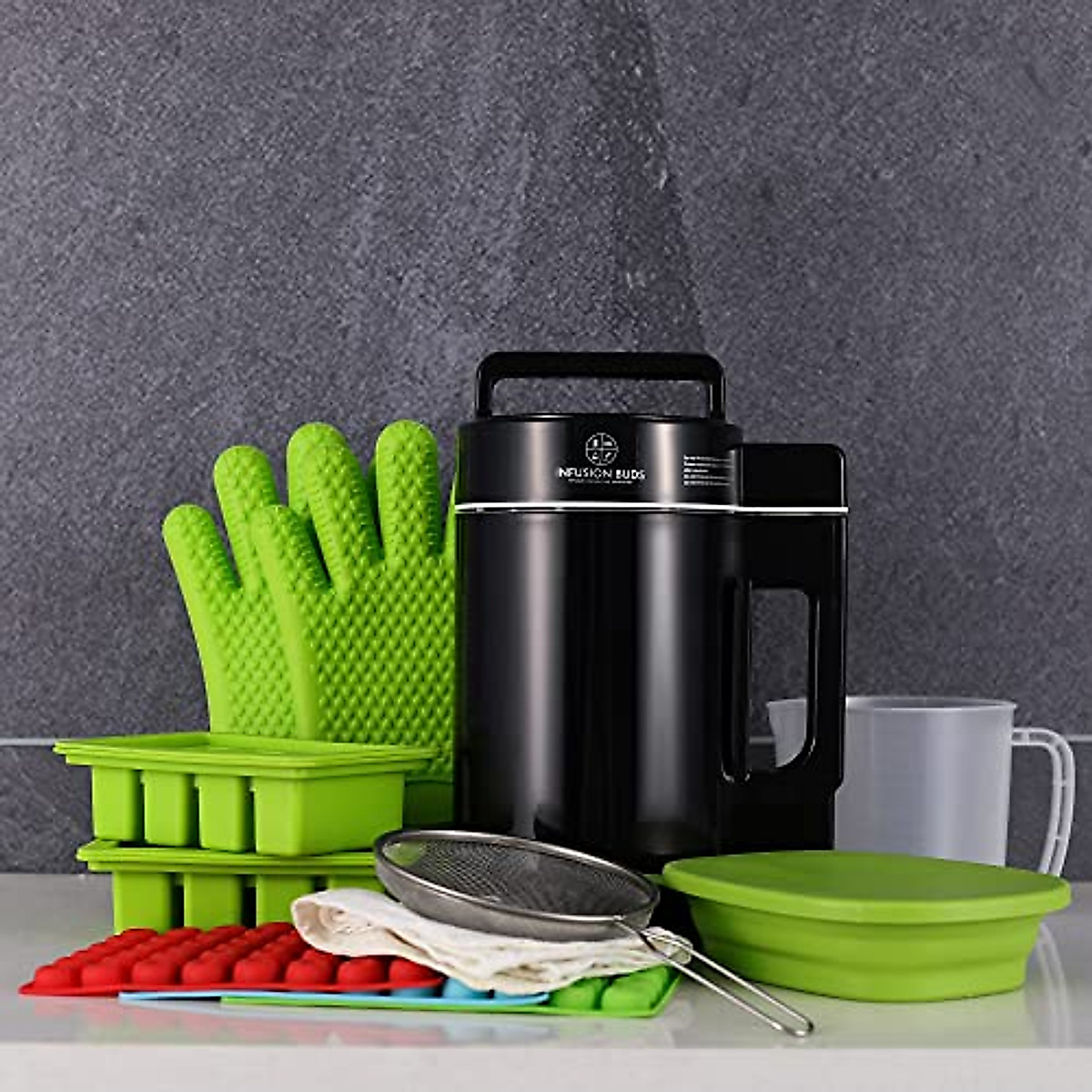 Infusion Buds Butter Infuser Machine- 2023 Herbal Butter Maker Machine | Herbal Butter & Oil Infuser Machine. Butter Machine | Includes Decarb Box And Tons Of Accessories