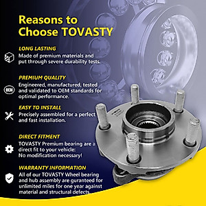 TOVASTY Rear Wheel Bearing and Hub Assembly MB90310 for Kia Soul