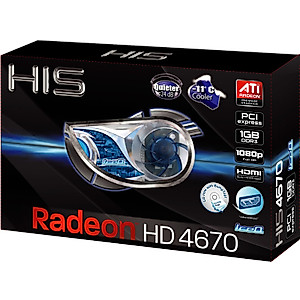 HIS H467QS1GH Radeon HD 4670 IceQ HDMI Dual DL-DVI HDCP 1 GB 128bit DDR3 PCI Express 2.0 X16 Video Card Retail (RoHS)