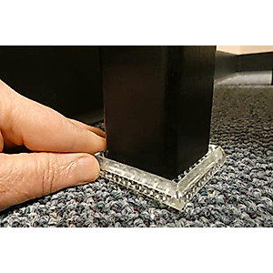 Shepherd Hardware 9083 1-7/8-Inch Spiked Furniture Cup, Clear Plastic, 4-Pack