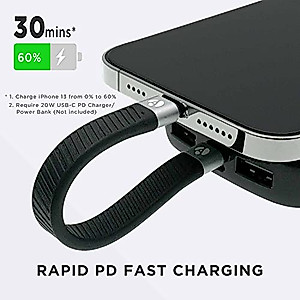 Afterplug USB C to Lightning Cable Short 0.4ft Apple MFi Certified iPhone USB C Cable 30W Fast Charging for iPhone 14/I4 Pro/14 Pro Max/13 12 Pro Max/11/ SE/XR, AirPods, iPad Air Mini, MacBook - Black