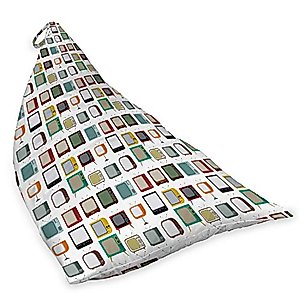 Lunarable Retro Lounger Chair Bag, Various TV Pattern Nostalgic Inspired Screen Old Fashion Electronics Illustration, High Capacity Storage with Handle Container, Lounger Size, Multicolor