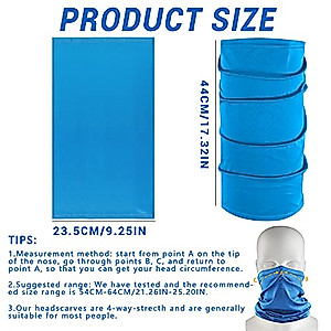 6Pcs Neck Gaiter Cycling Scarf Magic Headband for Men Women, Face Cover Bandana Dust Sun Wind Protection Headwear Balaclava for Yoga Hiking Fishing Motorcycling Camping Sailing