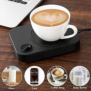 Coffee Mug Warmer, Coffee Mug Warmer for Desk with Auto Shut Off & 3 Temperature Settings, Smart Coffee Cup Warmer for Desk, Beverage Warmer for Tea, Milk, Coffee, Wax and Candle