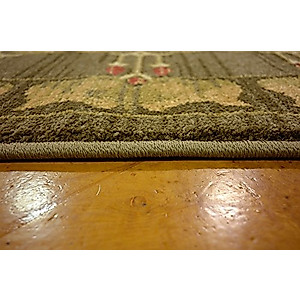 Unique Loom Edinburgh Collection Classic Oriental Traditional French Country Inspired Border Design Area Rug, 5 x 8 ft, Brown/Beige