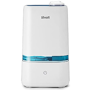 LEVOIT 4L Humidifiers for Bedroom Large Room & Essential Oil Diffuser, Ultrasonic Quiet Cool Mist for Baby, Plants, Last up to 40Hours, Dual 360° Rotation Nozzles, Handle Design, Auto Shut Off, Blue