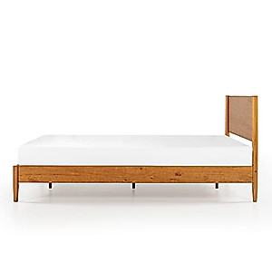 ZINUS Allen Mid Century Wood Platform Bed Frame / Solid Wood Foundation / Wood Slat Support / No Box Spring Needed / Easy Assembly, Queen