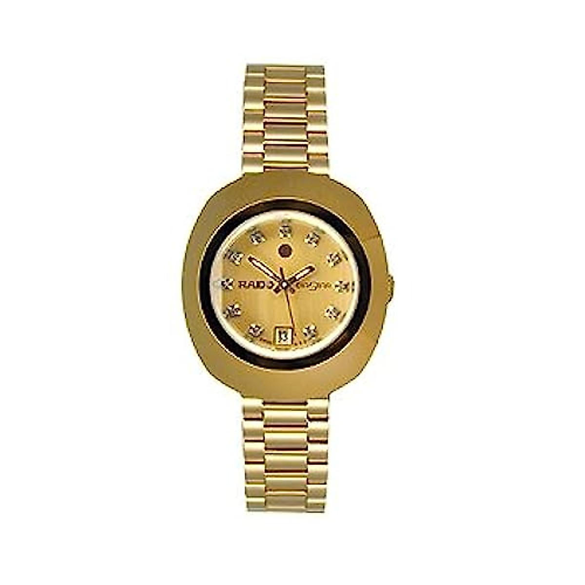 Rado DiaStar Original Swiss Automatic Watch with Stainless Steel Strap, Gold, 21 (Model: R12416633)